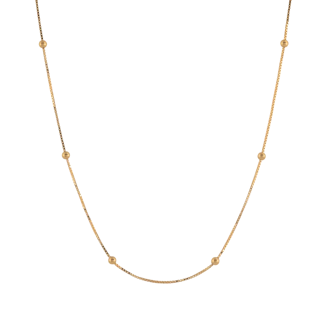 Gargantilha Bolas 2mm Ouro 18k 750 - Mega Dornier
